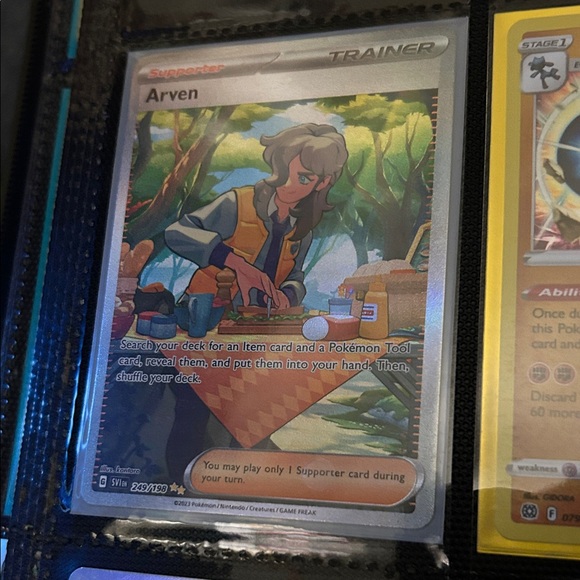 Pokemon | Toys | Pokemon Trading Card Arven With Green And Blue | Poshmark